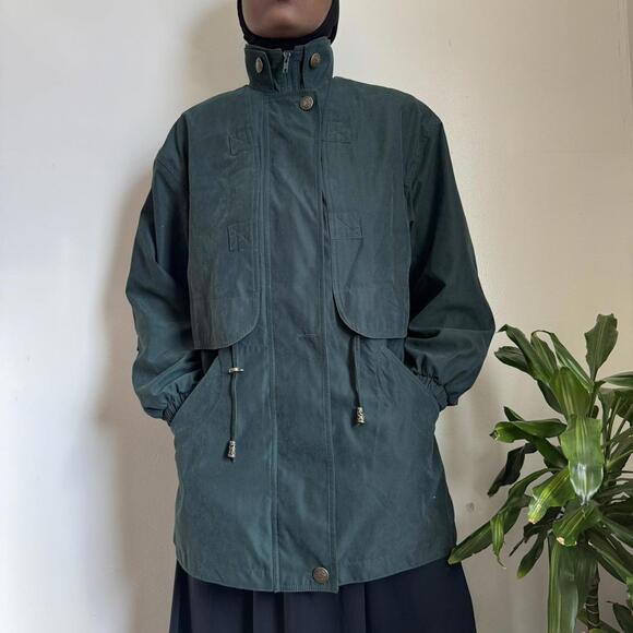 Jackets & Coats | Vintage 9s Forest Green Fsl Utility Parka Jacket S ...